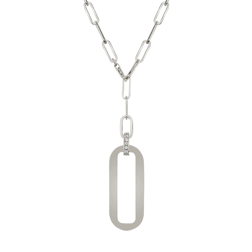 Longline silver necklace store